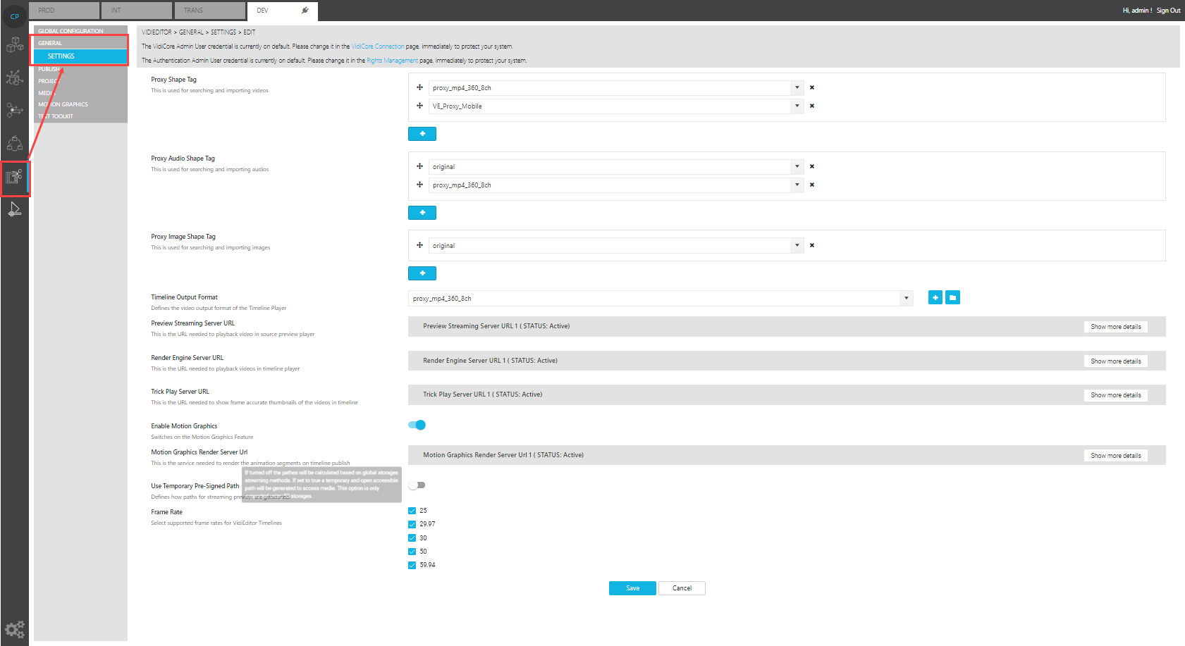General Configurations