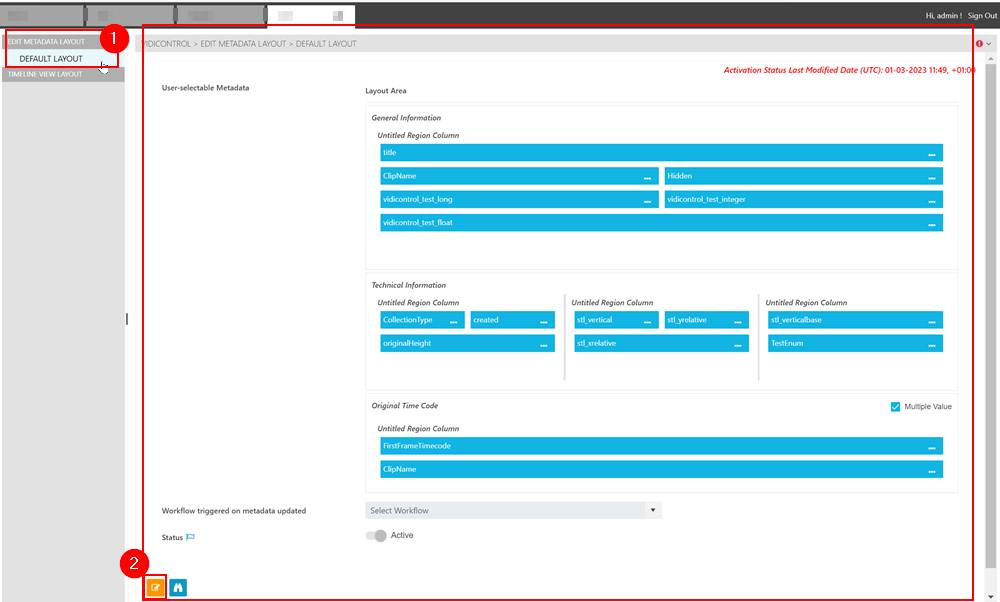 Edit Metadata Layout